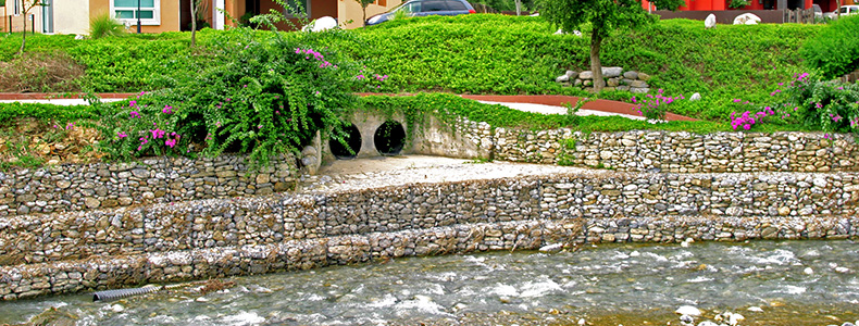 Woven Mesh Stream Protection – Gabionbaskets.net